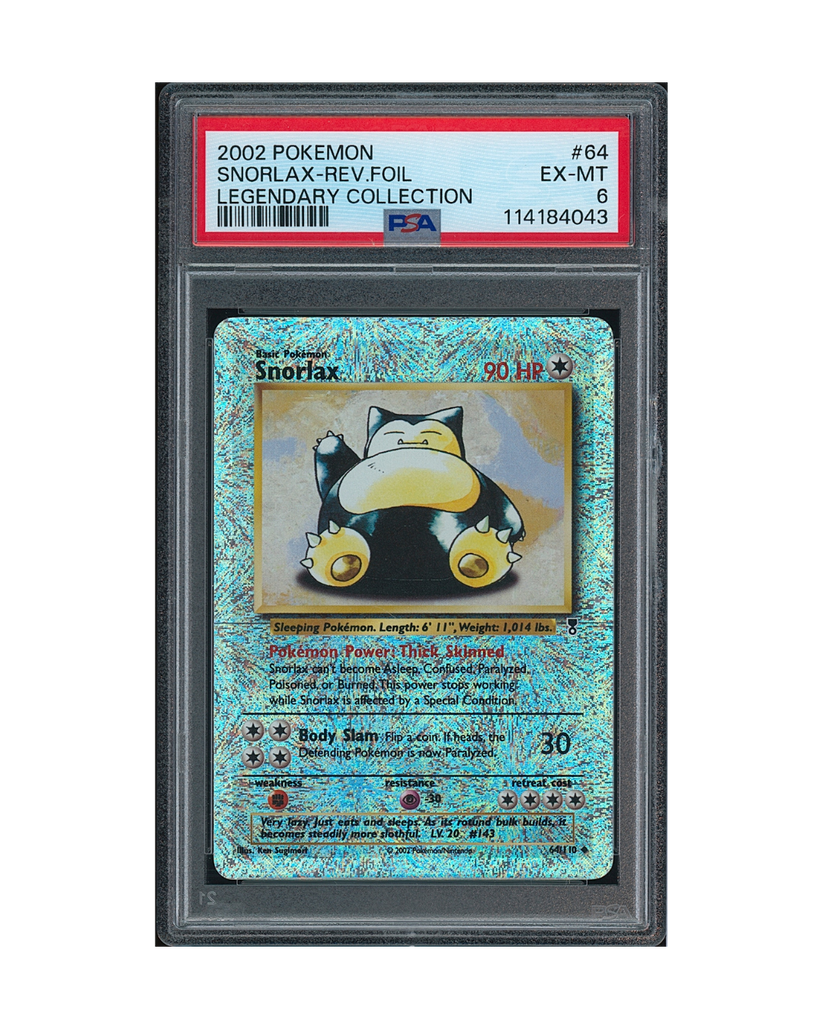 2002 Pokémon Legendary Collection Snorlax(reverse Holo) #64 PSA 6 ...