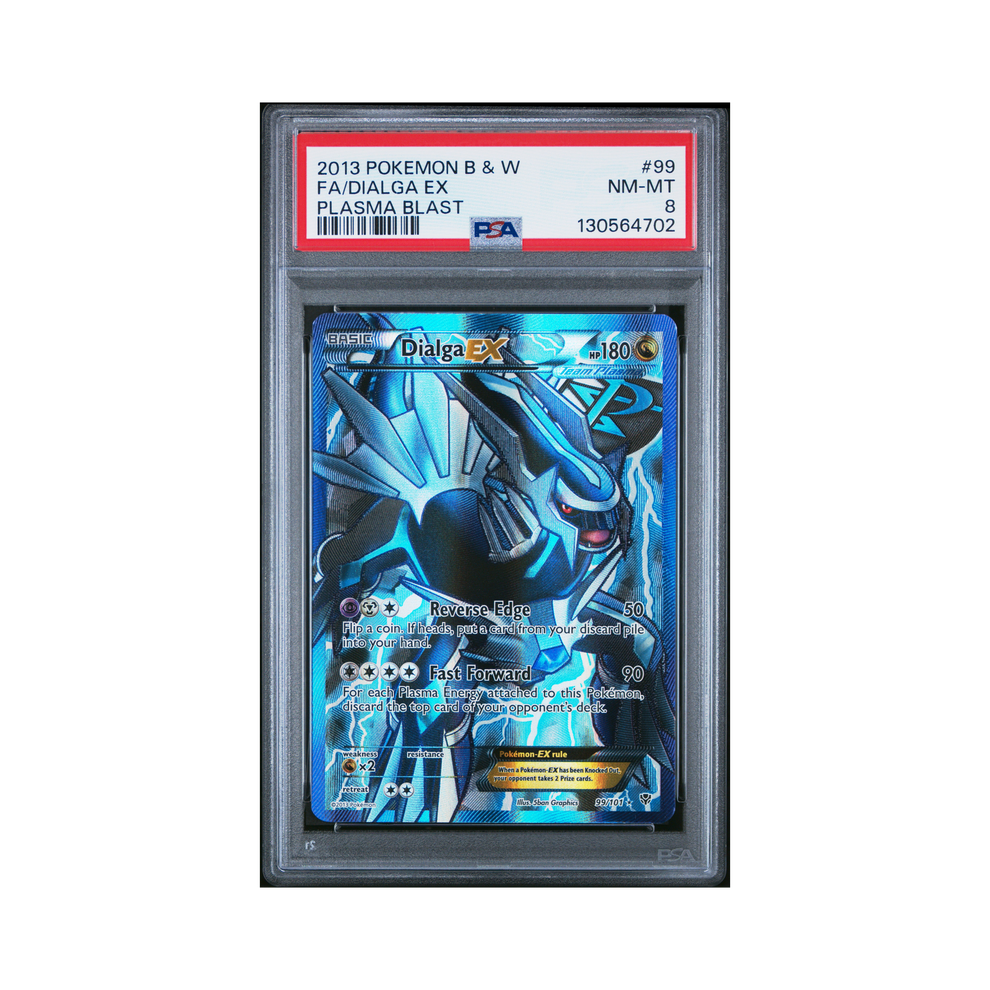 2013 Pokemon Black & White Plasma Blast Dialga EX #99 PSA 8 – Pack Fresh