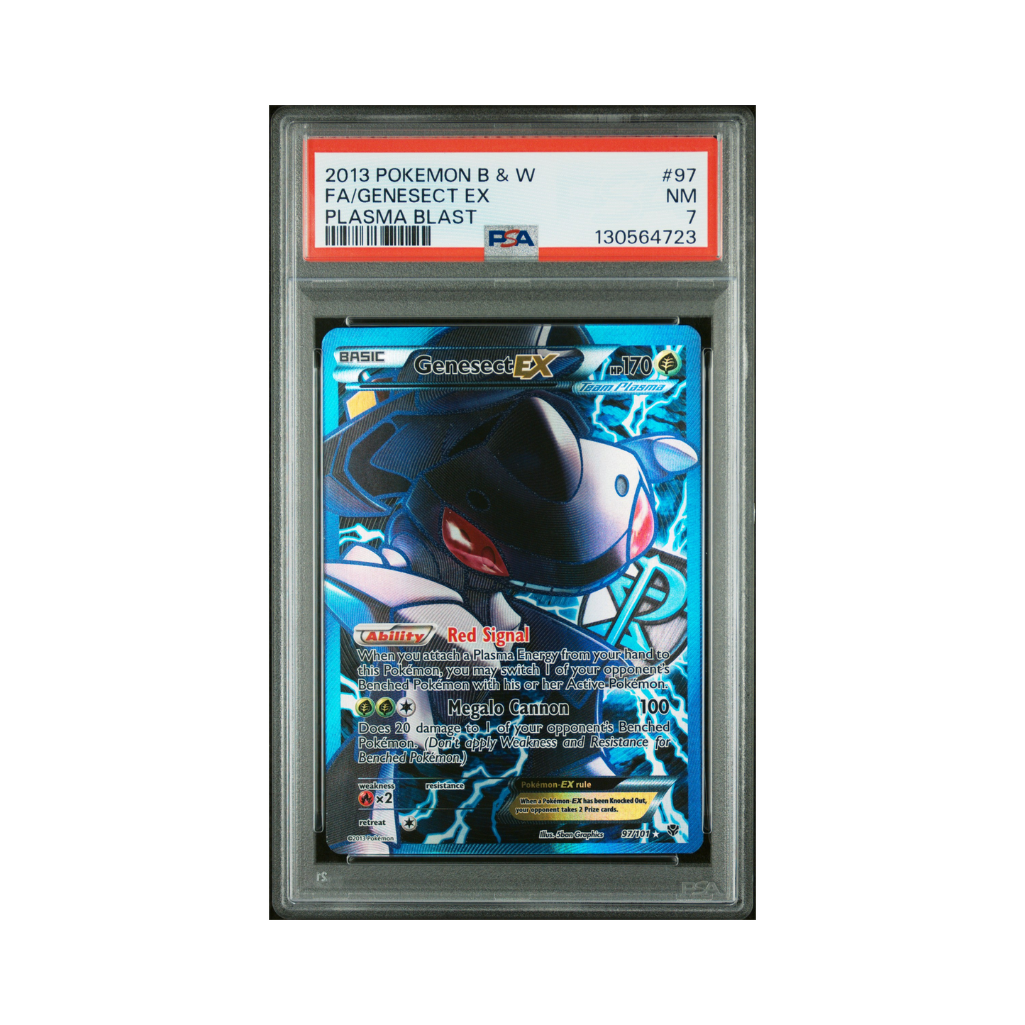 2013 Pokemon Black & White Plasma Blast Genesect EX #97 PSA 7 – Pack Fresh
