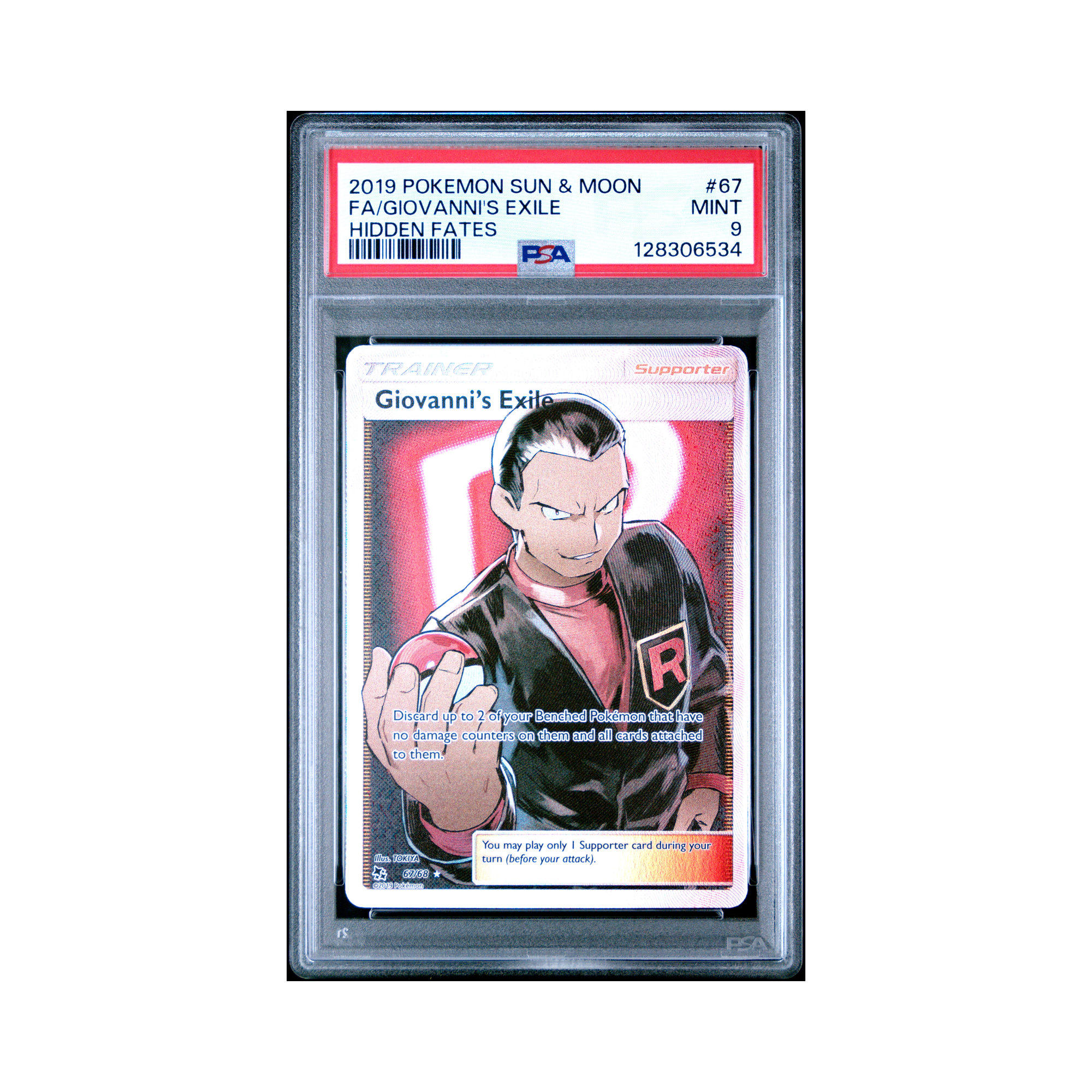 2019 Pokemon Sun & Moon Hidden Fates Giovanni's Exile #67 PSA 9 – Pack ...