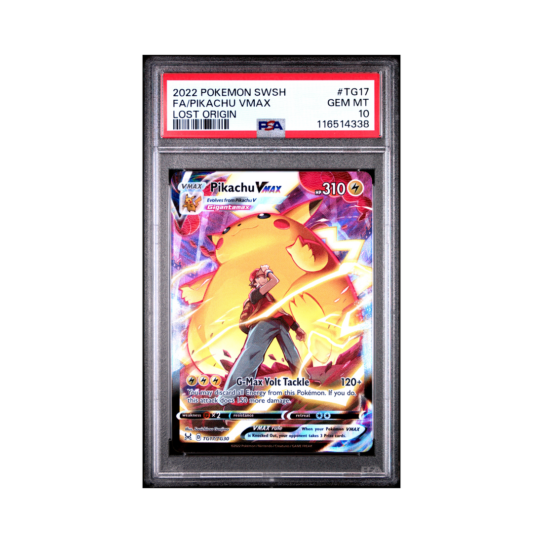2022 Pokemon Sword & Shield Lost Origin Pikachu VMAX #TG17 PSA 10 ...